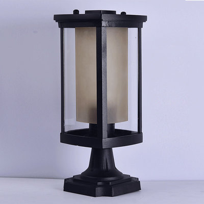 European Style Outdoor Solar garden stone main Gate Post Led Pillar Light decoration IP65 CE ROHS Certificate supplier