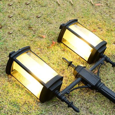 European Style Outdoor Solar garden stone main Gate Post Led Pillar Light decoration IP65 CE ROHS Certificate supplier