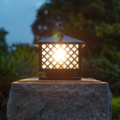 Waterproof Aluminium Pillar Lamp Door Column Light Outdoor Fence landscape Lights supplier