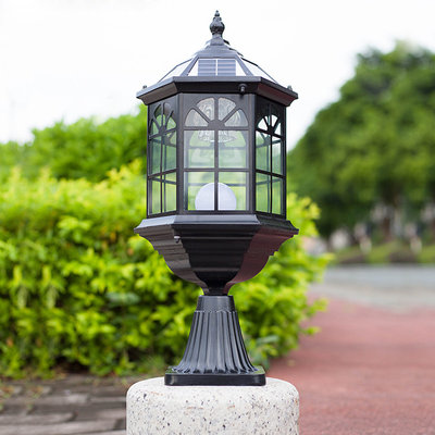 outdoor IP65 waterproof 1w 2w 3w 4w 5w modern garden solar led pillar light supplier