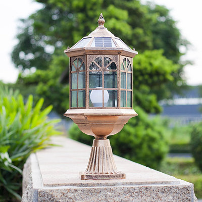 outdoor IP65 waterproof 1w 2w 3w 4w 5w modern garden solar led pillar light supplier