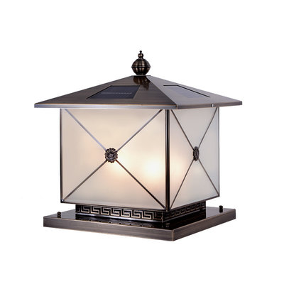 waterproof outdoor landscape lighting auto on off for yard garden driveway pathway modern led solar pillar light supplier
