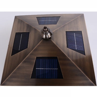 waterproof outdoor landscape lighting auto on off for yard garden driveway pathway modern led solar pillar light supplier