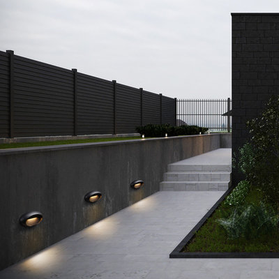 Outdoor Wall Lamps Gray outdoor IP65 waterproof led wall lamp high lumen aluminum cheap decorative vintage wall lamp for supplier