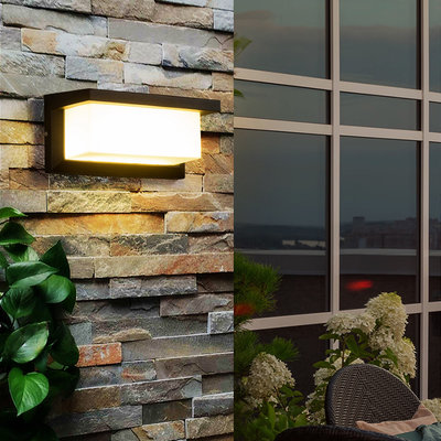 modern garden decorative E26 bulb exterior light round aluminum Acrylic IP65 outdoor wall lamp supplier
