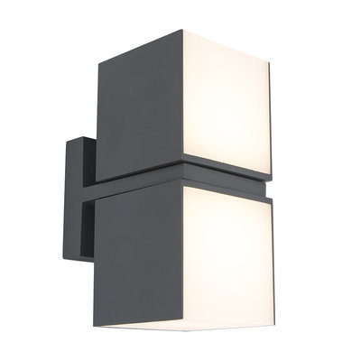 Solar Power LED Lights Pathway Path Garden Wall Lamp Black 3.5W SMD LED Outdoor Wall Light supplier