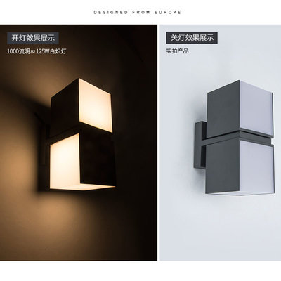 Solar Power LED Lights Pathway Path Garden Wall Lamp Black 3.5W SMD LED Outdoor Wall Light supplier