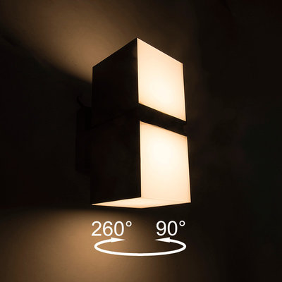 Solar Power LED Lights Pathway Path Garden Wall Lamp Black 3.5W SMD LED Outdoor Wall Light supplier