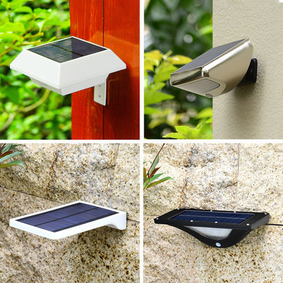 solar modern outdoor waterproof wall light IP44 surface mounted wall lamp courtyard garden corridor aluminum wall lamps supplier