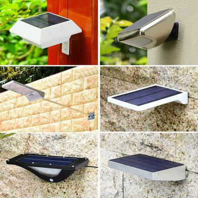 solar modern outdoor waterproof wall light IP44 surface mounted wall lamp courtyard garden corridor aluminum wall lamps supplier