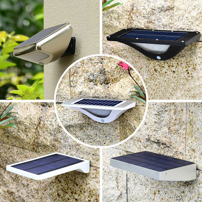solar modern outdoor waterproof wall light IP44 surface mounted wall lamp courtyard garden corridor aluminum wall lamps supplier
