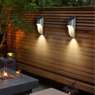 decoration garden landscape yard solar motion sensor light home outdoor led solar gate light wall lamp supplier