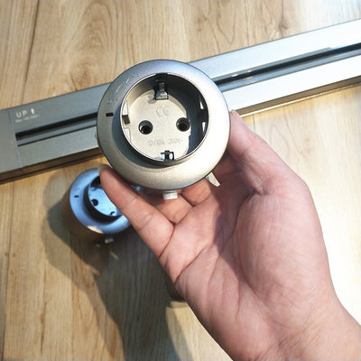 0.8M Embedded EU power Socket Flexible Power Outlet System power extension Electrical track rail socket for home office supplier