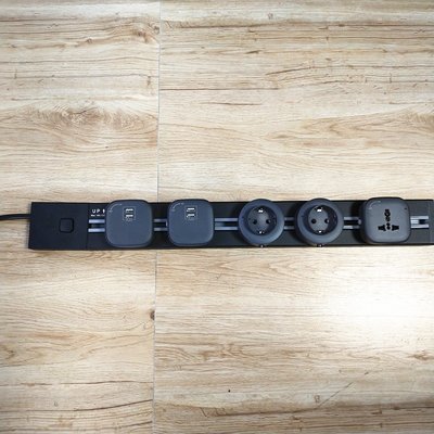 600mm Moveable Aluminum Alloy Electrical Rail tack system EU /Universal /UK power Socket with switch surget protector da supplier