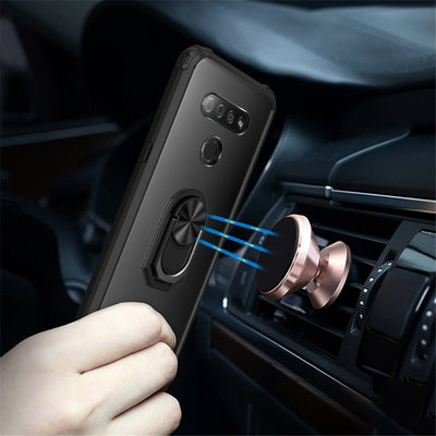 Back Cover 360 Ring Holder Mobile Phone Case car magnetic suction case for LG K51 supplier