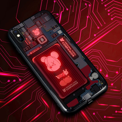 Laudtec 2020 LED Luminous Tempered Glass Night Light Phone Case For iPhone 11 Luminous Cell Glass Case For iPhone supplier