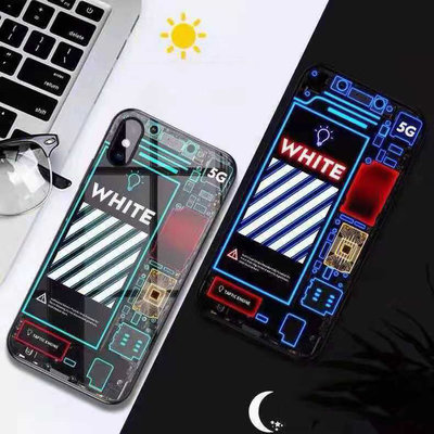 Laudtec 2020 LED Luminous Tempered Glass Night Light Phone Case For iPhone 11 Luminous Cell Glass Case For iPhone supplier