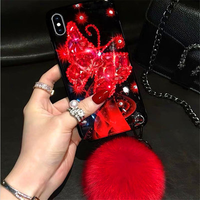 Luxury women new diamond butterfly design TPU phone case for i phone 11pro max xs xr 8 plus protective mobile phone cove supplier