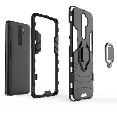 Shockproof pc tpu hybrid ring holder phone case for Xiaomi redmi note 8 pro supplier