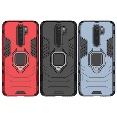Shockproof pc tpu hybrid ring holder phone case for Xiaomi redmi note 8 pro supplier