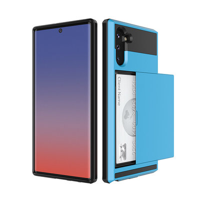 sliding card slot wallet phone case for samsung galaxy note 10 pro / note 10 plus supplier