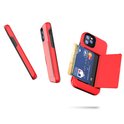 Amazon hot sale tpu pc flip card holder suitable mobile phone case for iPhone supplier
