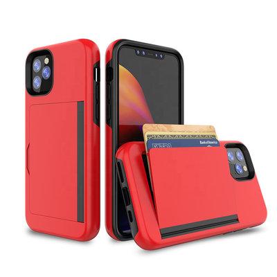 Amazon hot sale tpu pc flip card holder suitable mobile phone case for iPhone supplier