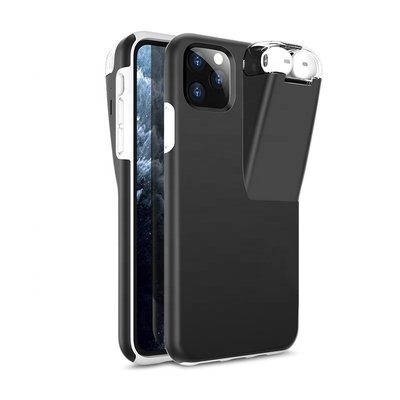 2 in 1 For case iphone x/xs/xr/11/11 pro/11pro max Coque cases for iphone with airpods charge phone case iphone cover supplier