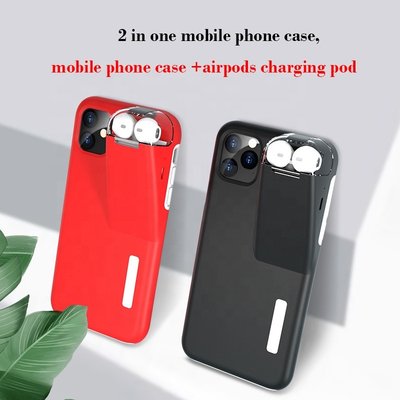 2 in 1 For case iphone x/xs/xr/11/11 pro/11pro max Coque cases for iphone with airpods charge phone case iphone cover supplier
