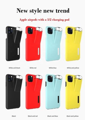 2 in 1 For case iphone x/xs/xr/11/11 pro/11pro max Coque cases for iphone with airpods charge phone case iphone cover supplier