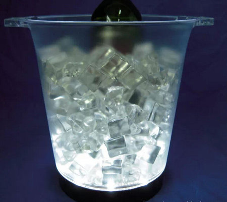 Multi-color Led ice bucket changeful with AAA battery,Logo avialable from tested factory