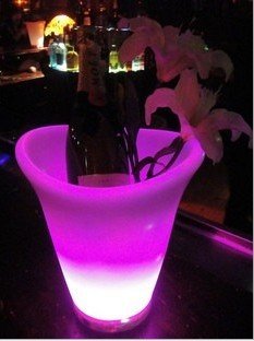 Wholesale LED ice bucket,led bar colorful supplies, light champagne bucket