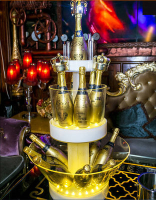 2015 New Arrival LED ice bucket For bar nightclub led three layer Acrylic Ice Bucket