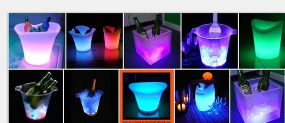 2016 New Chargable Led Ice Bucket Stable Chraging Current with GEL Battery Led Constant Li