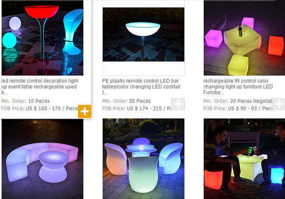 Wholesale led remote control table decoration bar furniture wonderful light for dinner