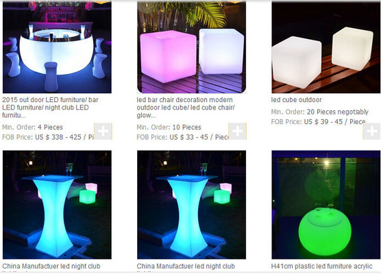 Lano Led table Multi color change decorative led night club table wholesale Factory online