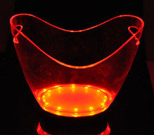 Plastic color changing led ice bucket party cooler from china factory online wholesale