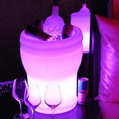 personalized Led colour changing ice bucket with stand funky ice buckets