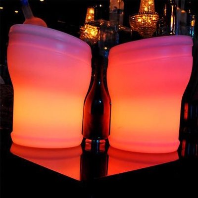 personalized Led colour changing ice bucket with stand funky ice buckets