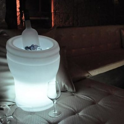 personalized Led colour changing ice bucket with stand funky ice buckets