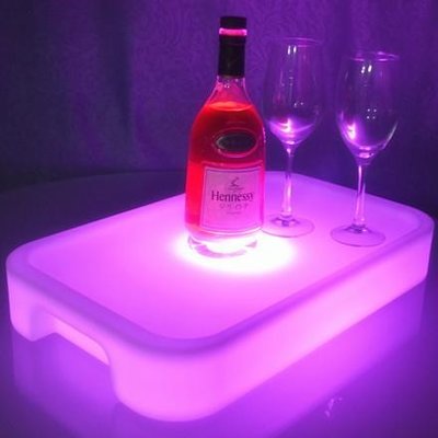 Plastic Lighting Fruit Bar Tray LED Ice Bucket Wholesale with Square or Round Design