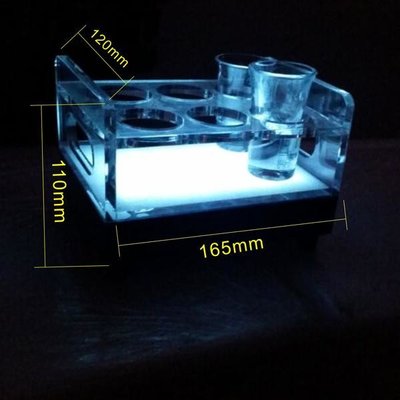 Wholesale led ice buckets for Color changeable LED 6/12-Bottle Shot Glass Bullet Cup drinkware Holder light up Wine rack