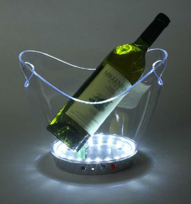 Wholesale plastic flexible champagnes Led ice bucket wine buckets L27*W20*H22CM