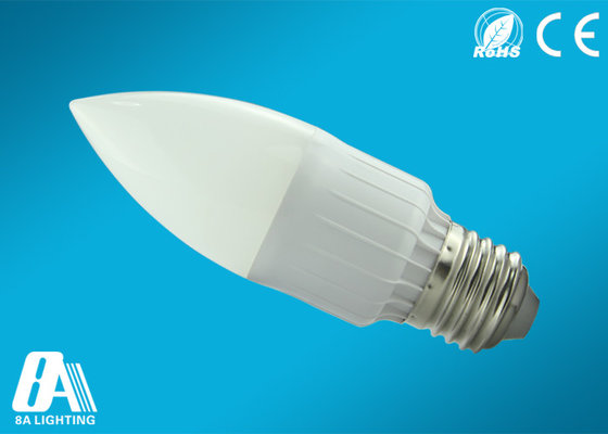3W E27 LED Candle Bulbs White With Diffusion Cover 2 Year Warranty
