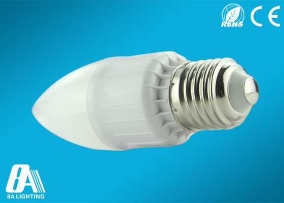 3W E27 LED Candle Bulbs White With Diffusion Cover 2 Year Warranty