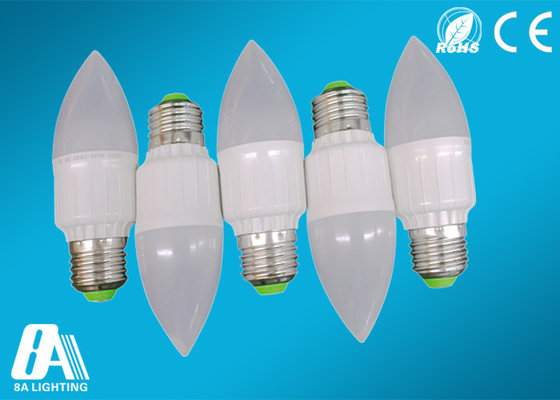 Warm White 3 Watt Led Candle Lamps E27 100 Lumen CCT 2800K - 3000K