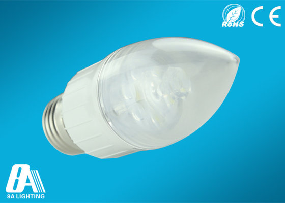 Warm White SMD2835 LED Candle Bulbs 3W E27 No UV / IR Radiation