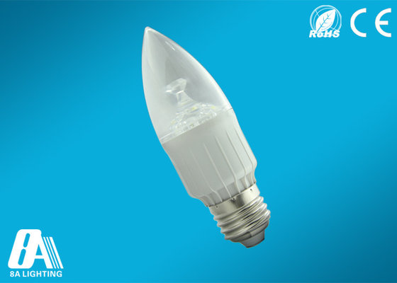 Warm White SMD2835 LED Candle Bulbs 3W E27 No UV / IR Radiation