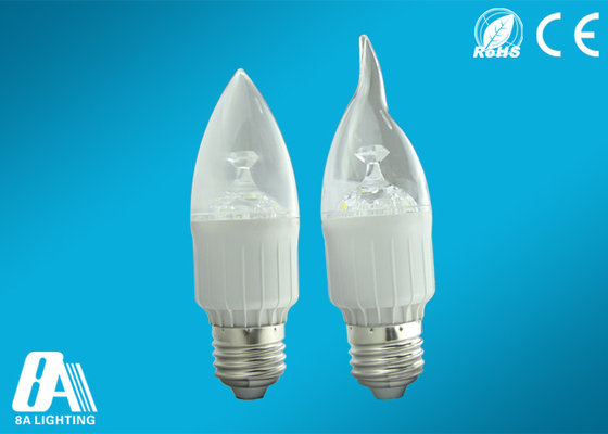 Warm White SMD2835 LED Candle Bulbs 3W E27 No UV / IR Radiation