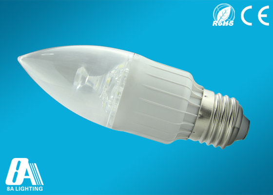 Warm White SMD2835 LED Candle Bulbs 3W E27 No UV / IR Radiation